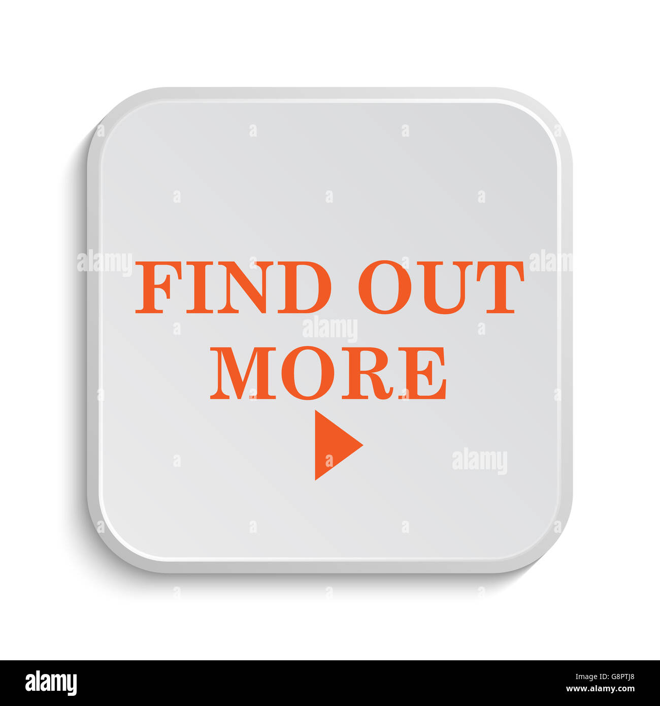 Find out more icon. Internet button on white background Stock Photo - Alamy