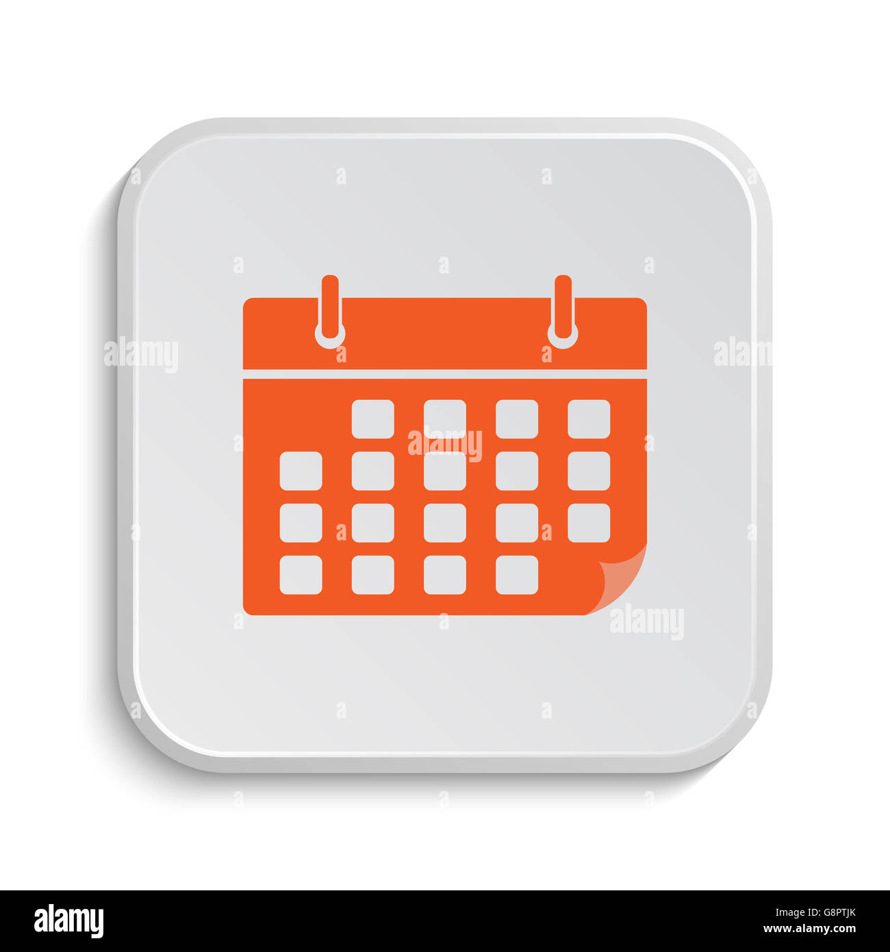 Calendar icon. Internet button on white background Stock Photo - Alamy