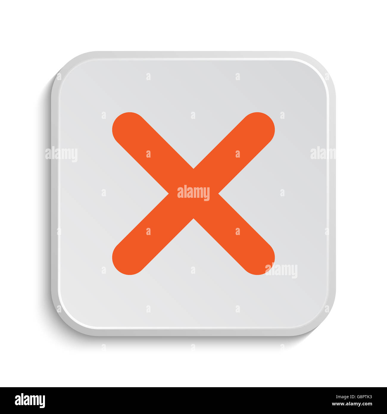 X close icon. Internet button on white background Stock Photo - Alamy