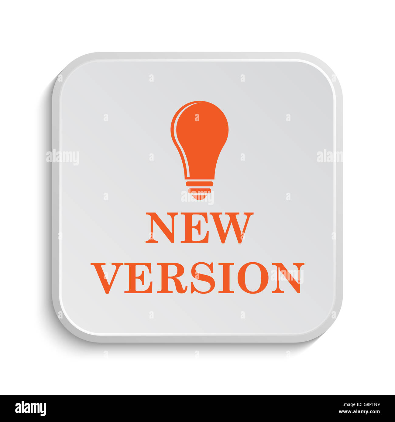 New version icon. Internet button on white background Stock Photo - Alamy