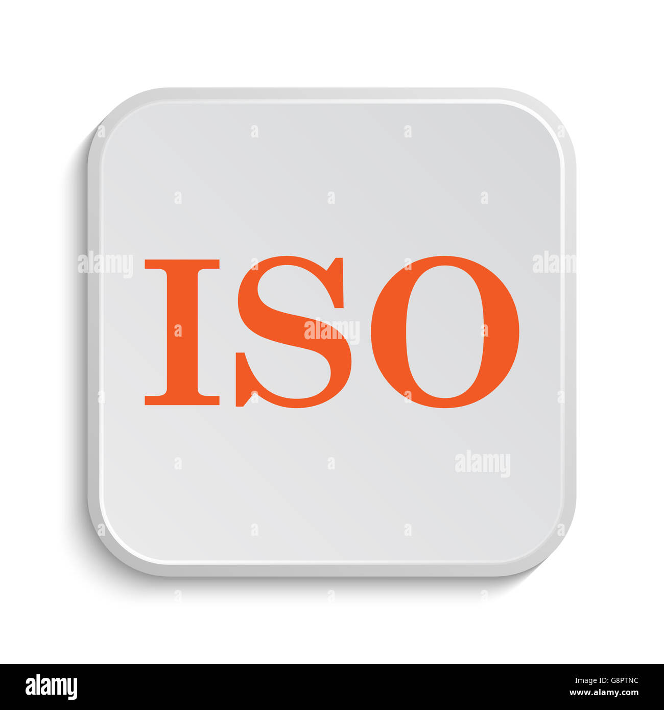 ISO icon. Internet button on white background Stock Photo - Alamy