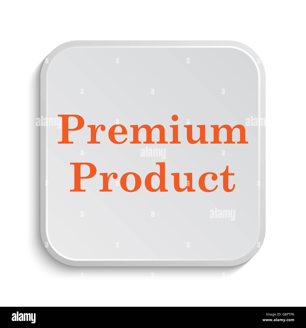 Premium product icon. Internet button on white background Stock Photo ...