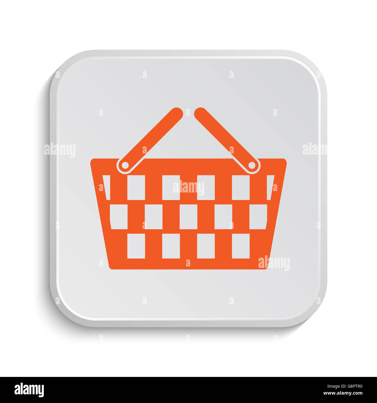 Shopping basket icon. Internet button on white background Stock Photo ...