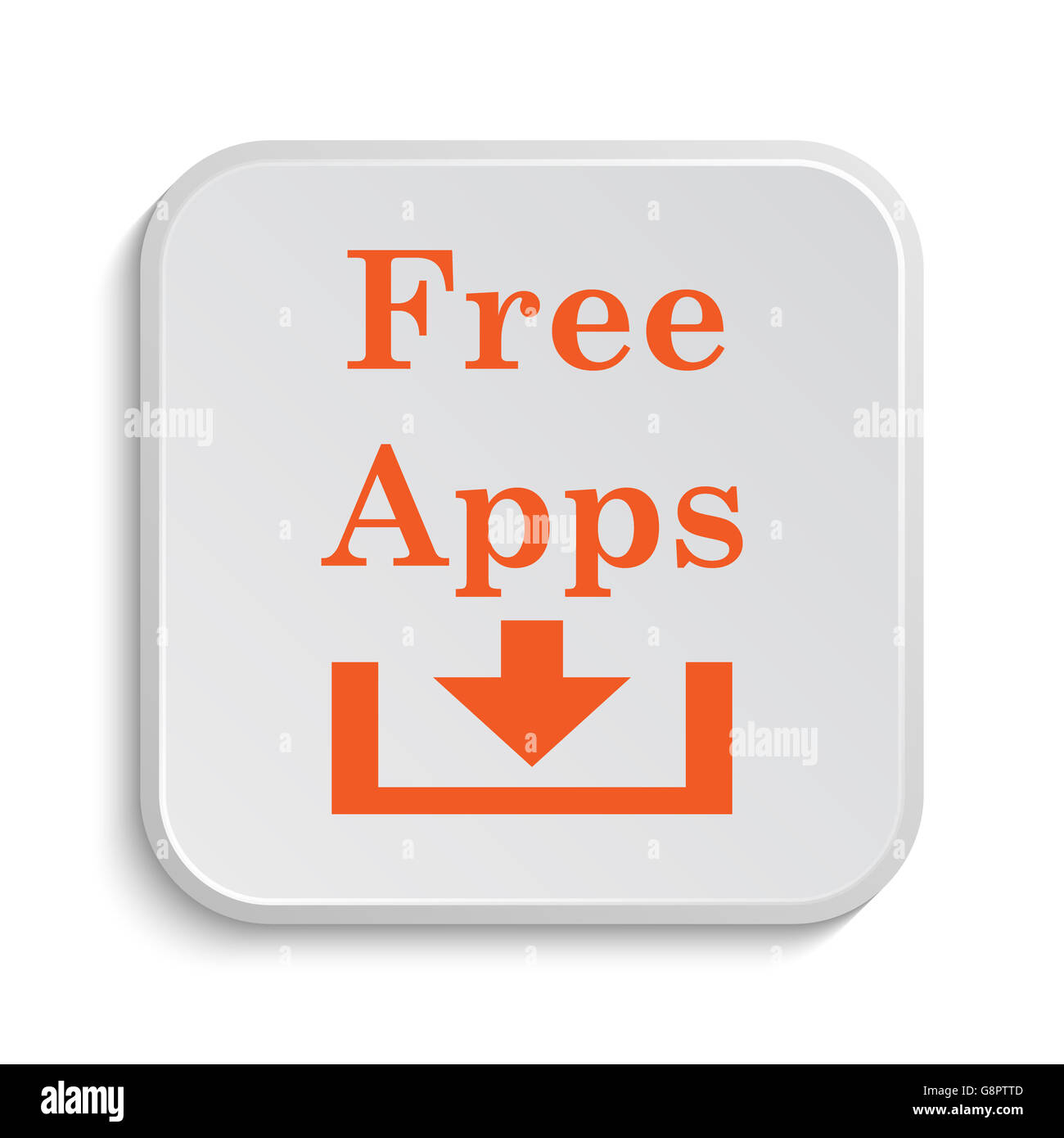 Free apps icon. Internet button on white background Stock Photo - Alamy