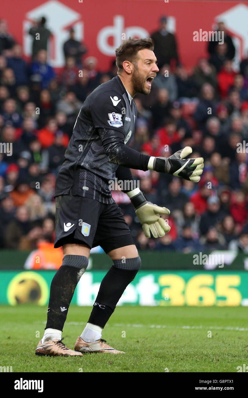 Stoke v Aston Villa - Barclays Premier League - Britannia Stadium Stock ...