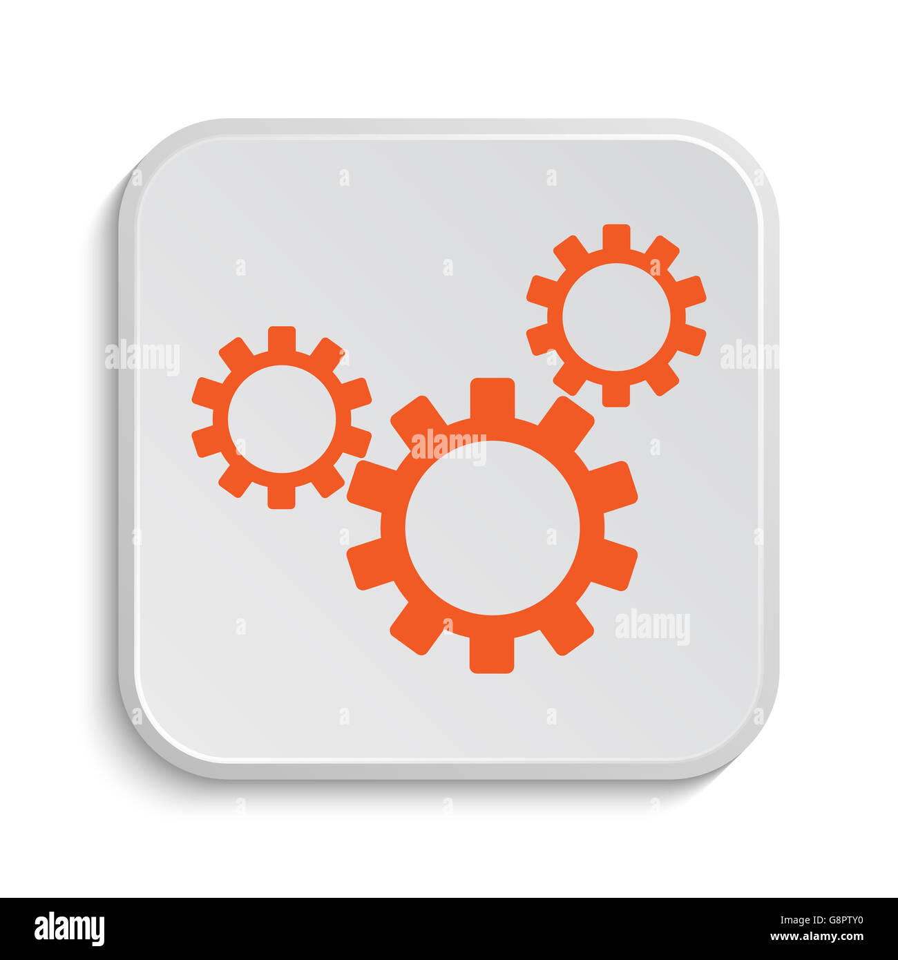 Settings icon. Internet button on white background Stock Photo - Alamy