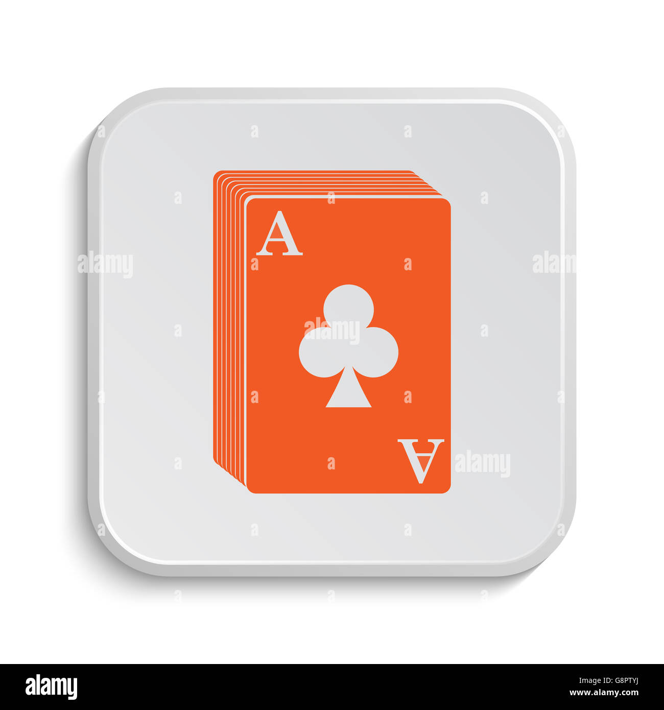 Deck of cards icon. Internet button on white background Stock Photo - Alamy