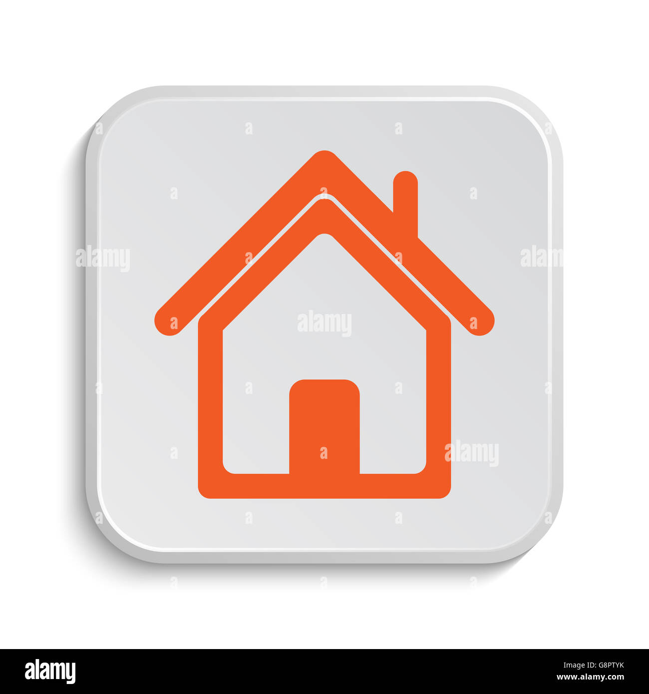 Home icon. Internet button on white background Stock Photo - Alamy