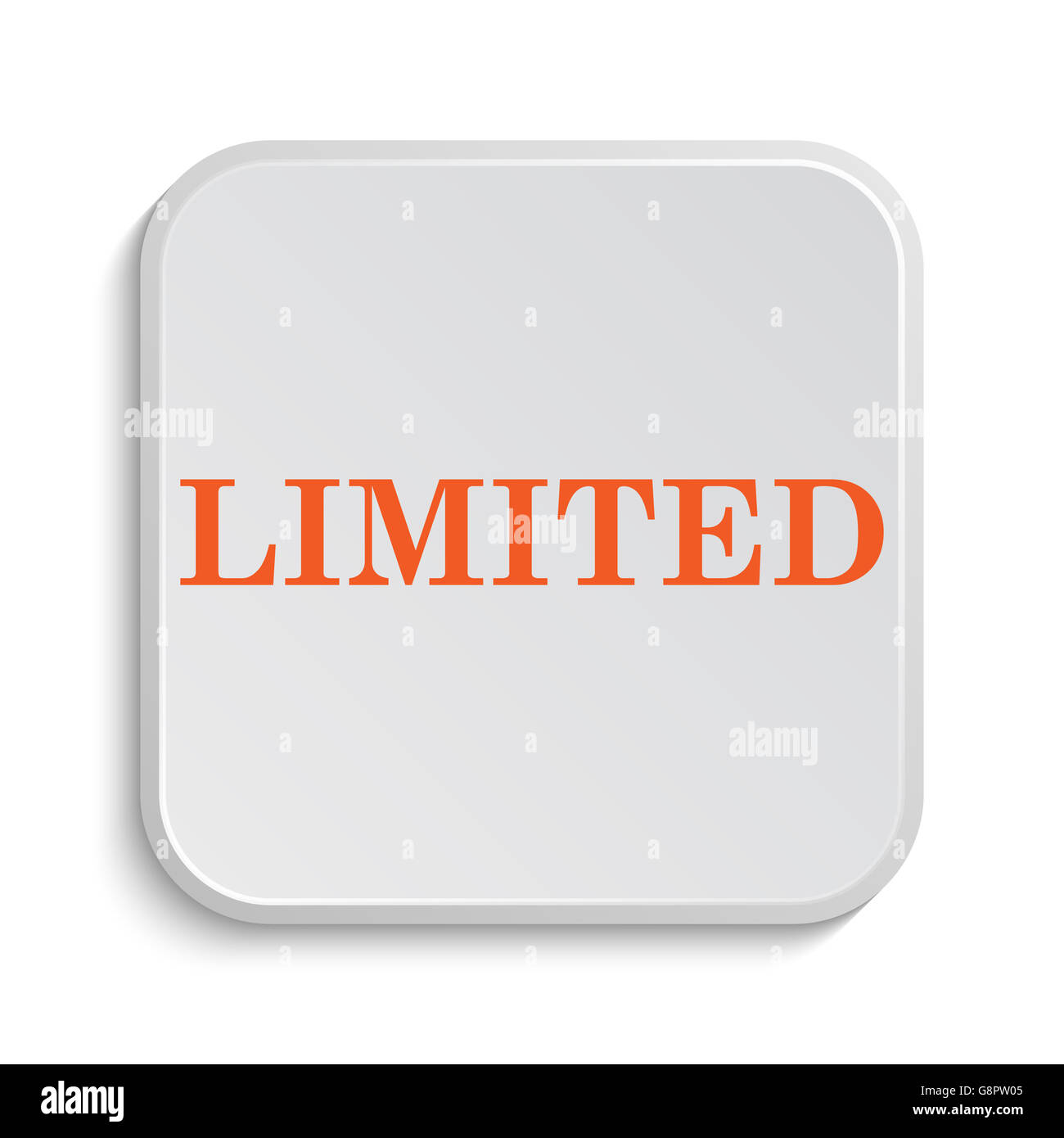 Limited icon. Internet button on white background Stock Photo - Alamy