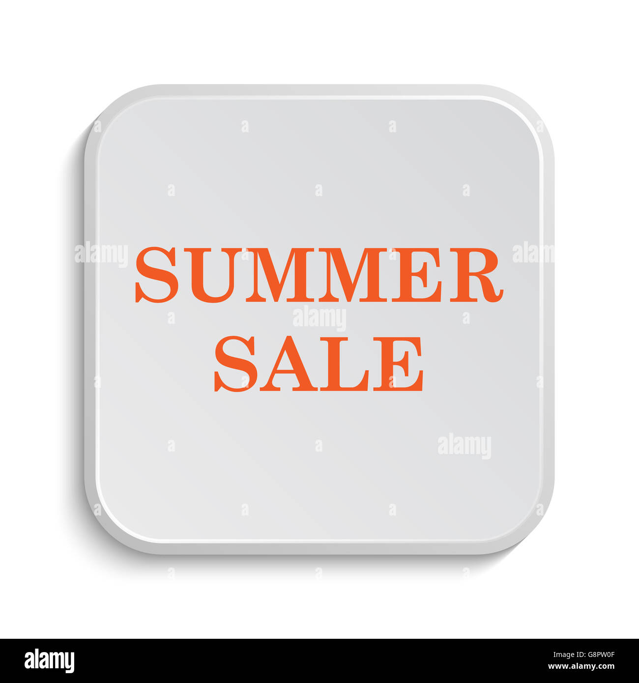 Summer sale icon. Internet button on white background Stock Photo - Alamy