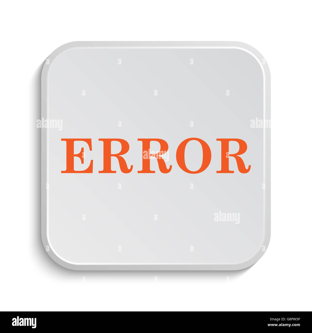 error icon. Internet button on white background Stock Photo - Alamy