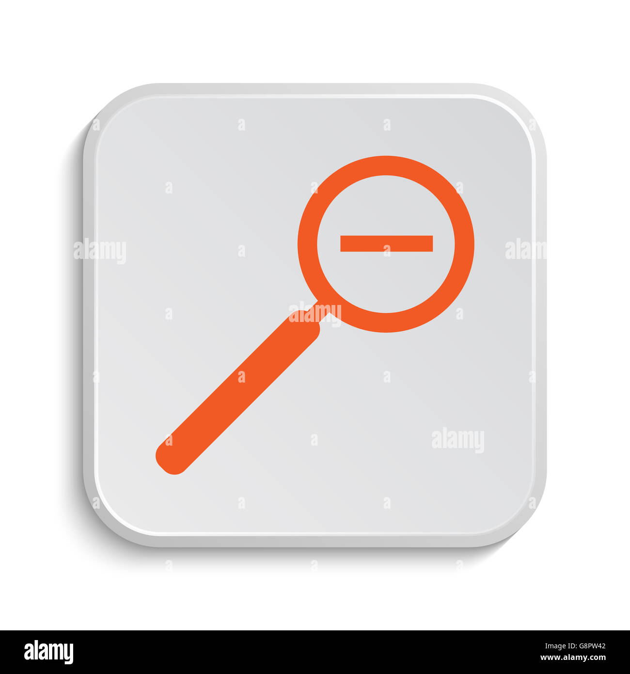 Zoom out icon. Internet button on white background Stock Photo - Alamy