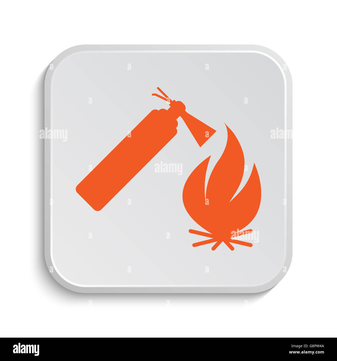 Fire icon. Internet button on white background Stock Photo - Alamy