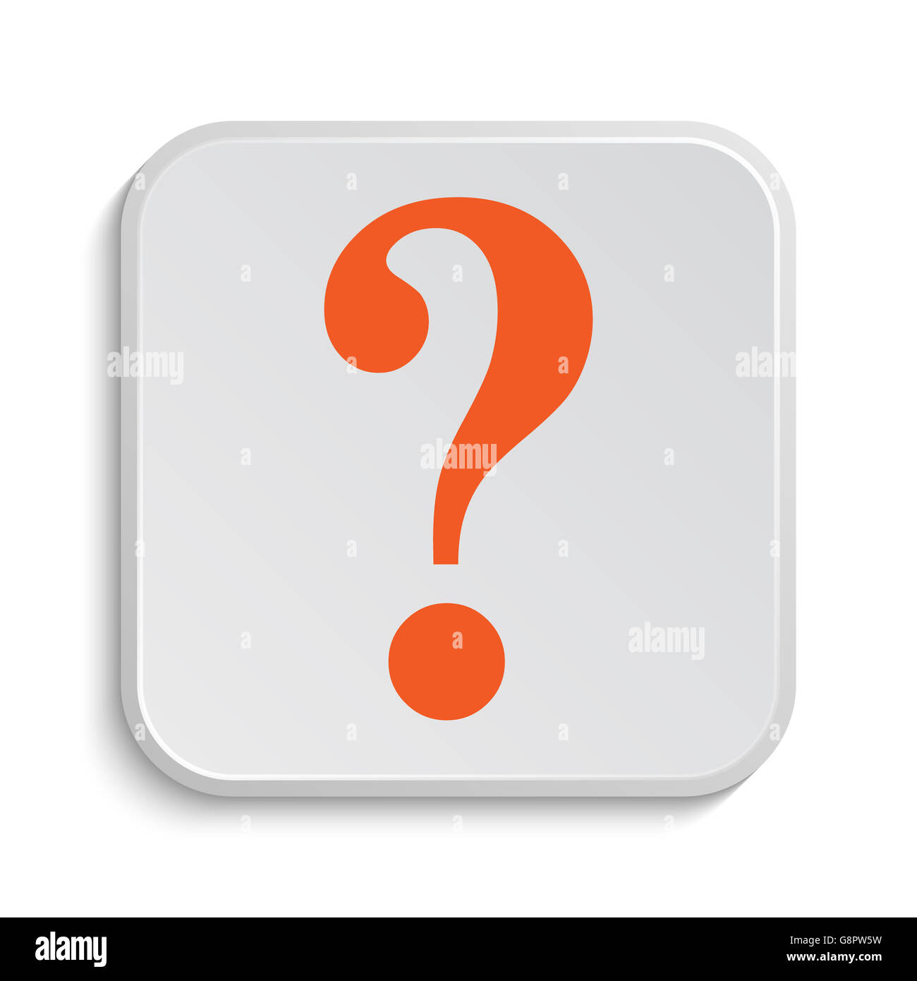 Question mark icon. Internet button on white background Stock Photo - Alamy