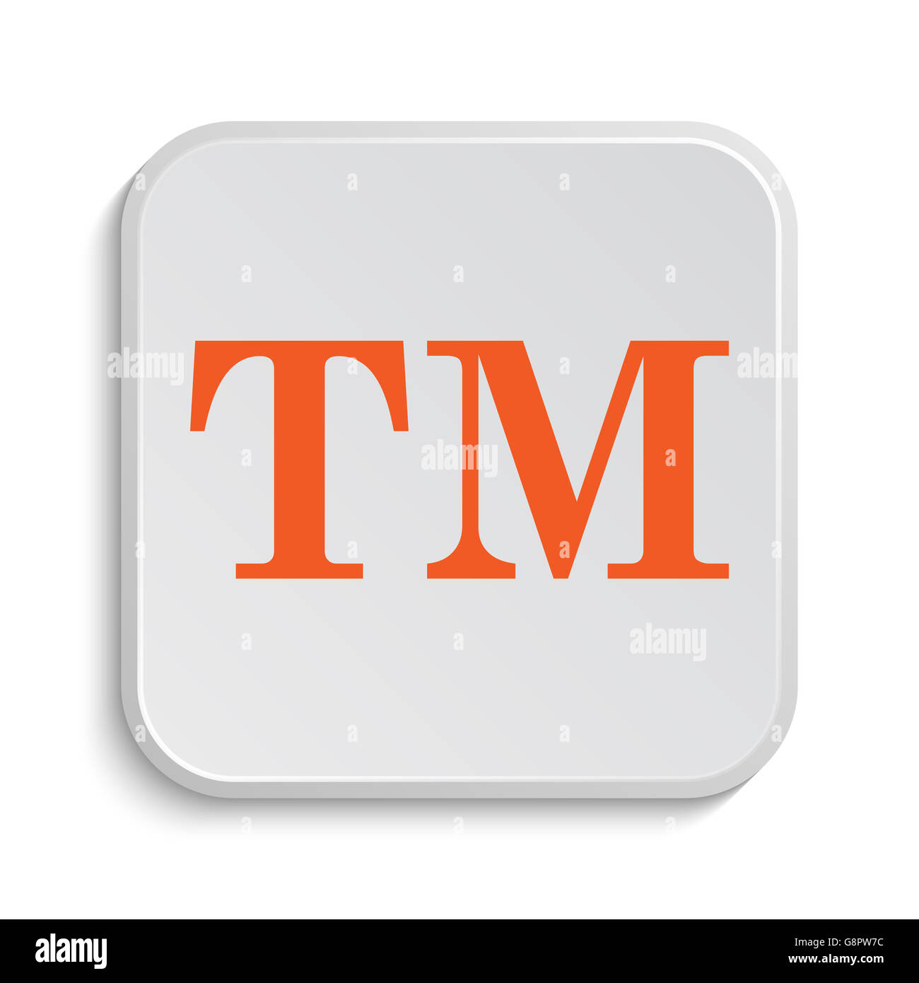 Trade mark icon. Internet button on white background Stock Photo - Alamy