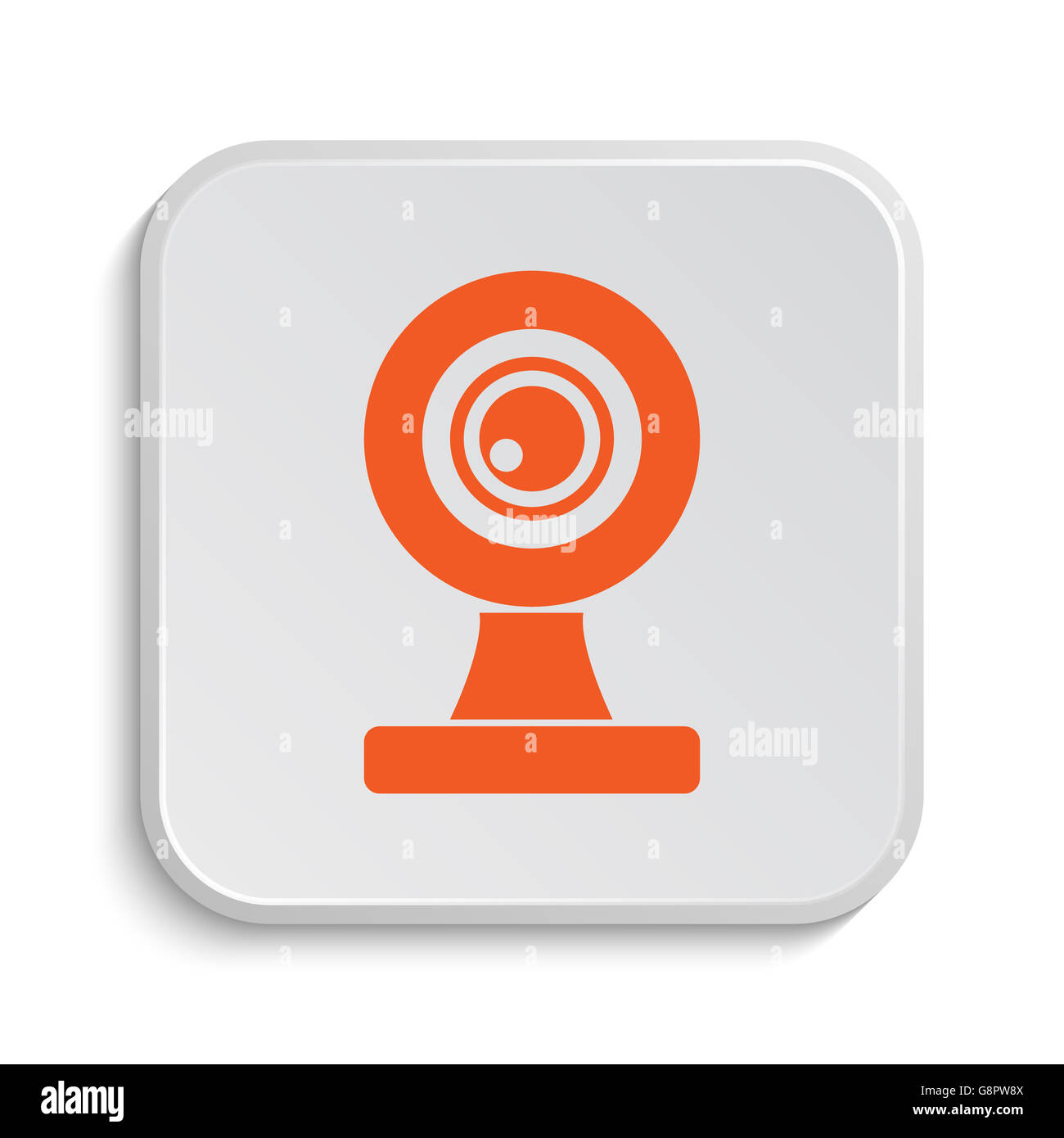 Webcam icon. Internet button on white background Stock Photo - Alamy