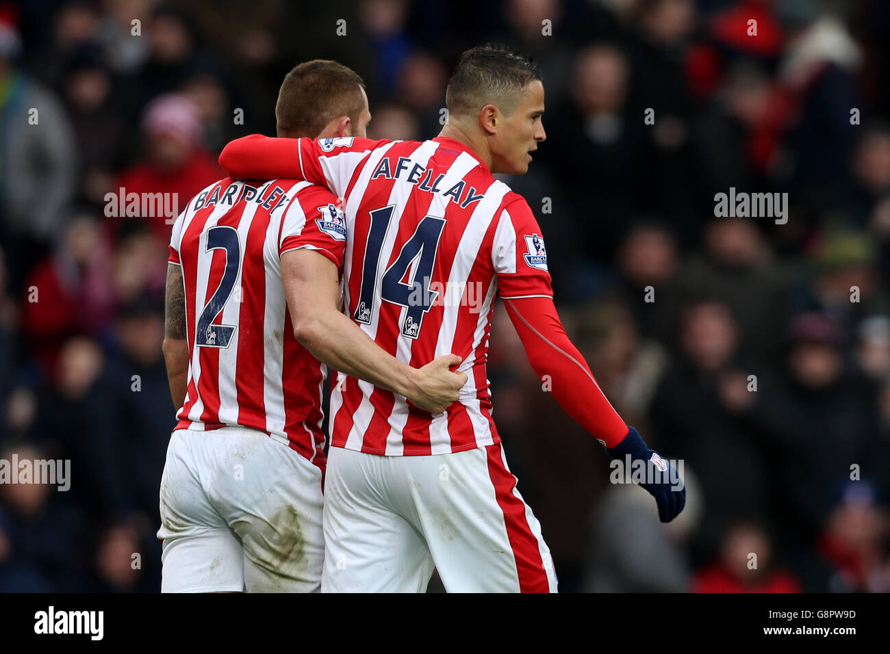 Stoke v Aston Villa - Barclays Premier League - Britannia Stadium Stock ...