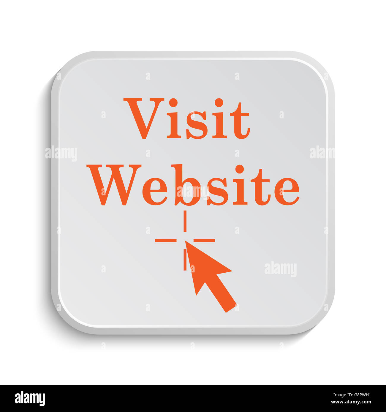 Visit website icon. Internet button on white background Stock Photo - Alamy