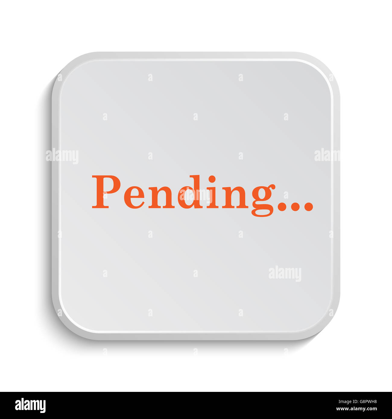 Pending icon. Internet button on white background Stock Photo - Alamy