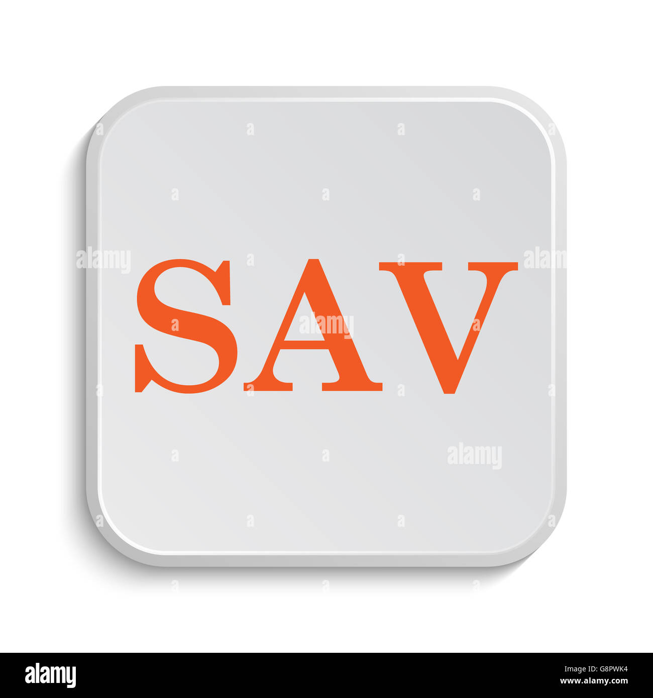 SAV icon. Internet button on white background Stock Photo - Alamy