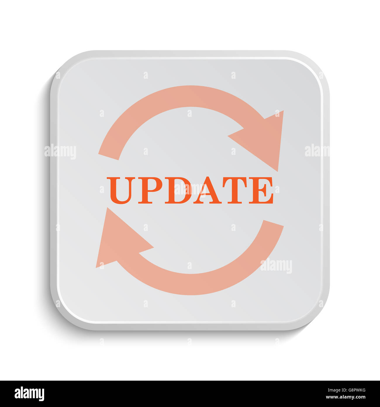 Update icon. Internet button on white background Stock Photo - Alamy