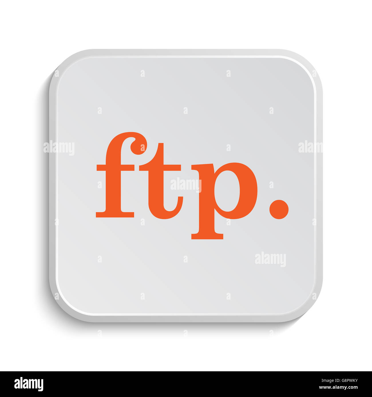 ftp. icon. Internet button on white background Stock Photo - Alamy