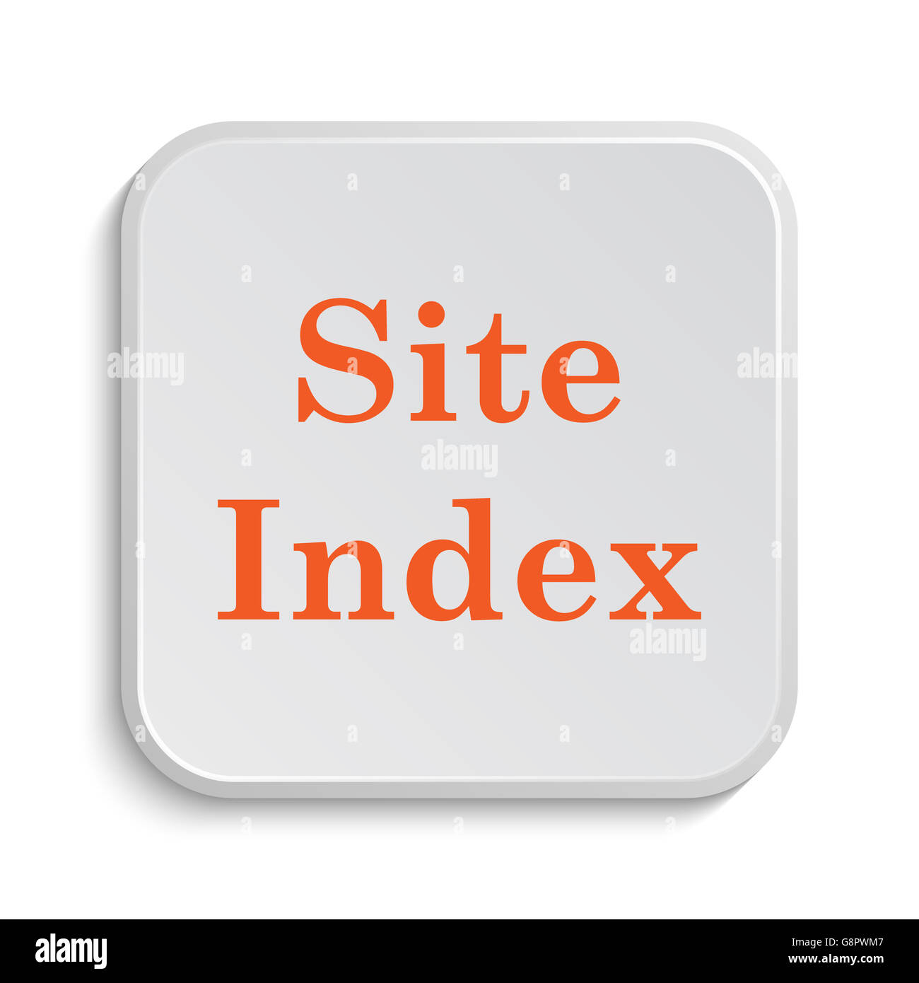 Site index icon. Internet button on white background Stock Photo - Alamy