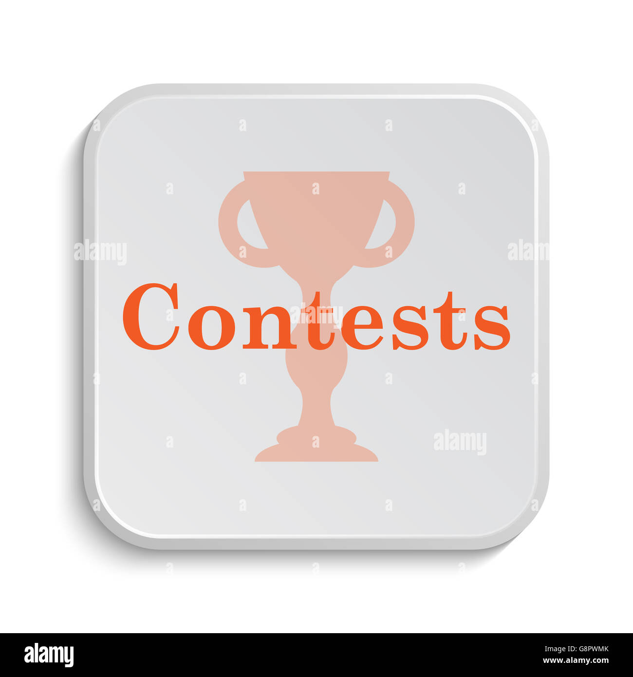 Contests icon. Internet button on white background Stock Photo - Alamy