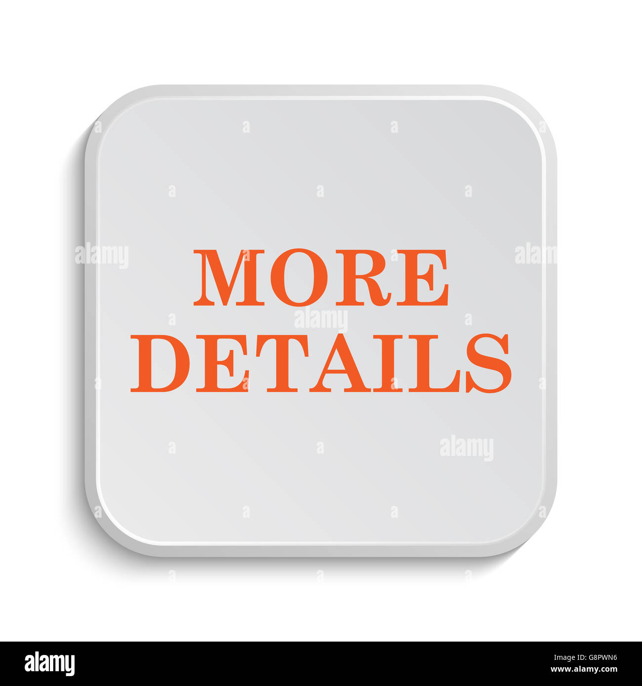 More details icon. Internet button on white background Stock Photo - Alamy