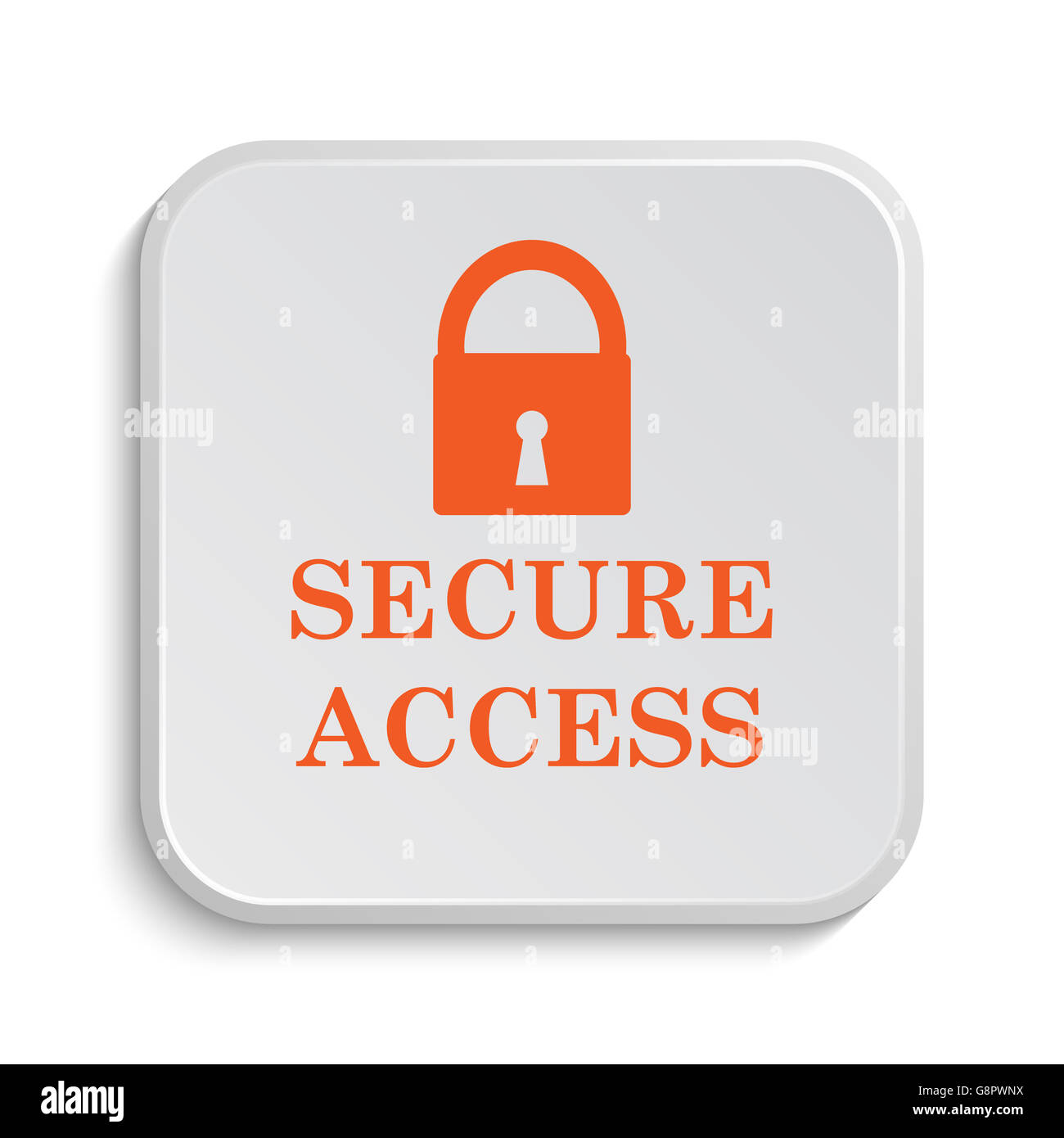 Secure access icon. Internet button on white background Stock Photo - Alamy