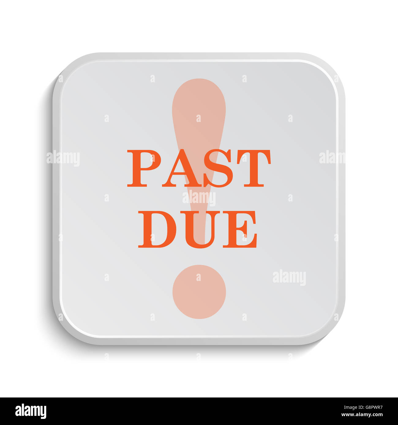 Past due icon. Internet button on white background Stock Photo - Alamy