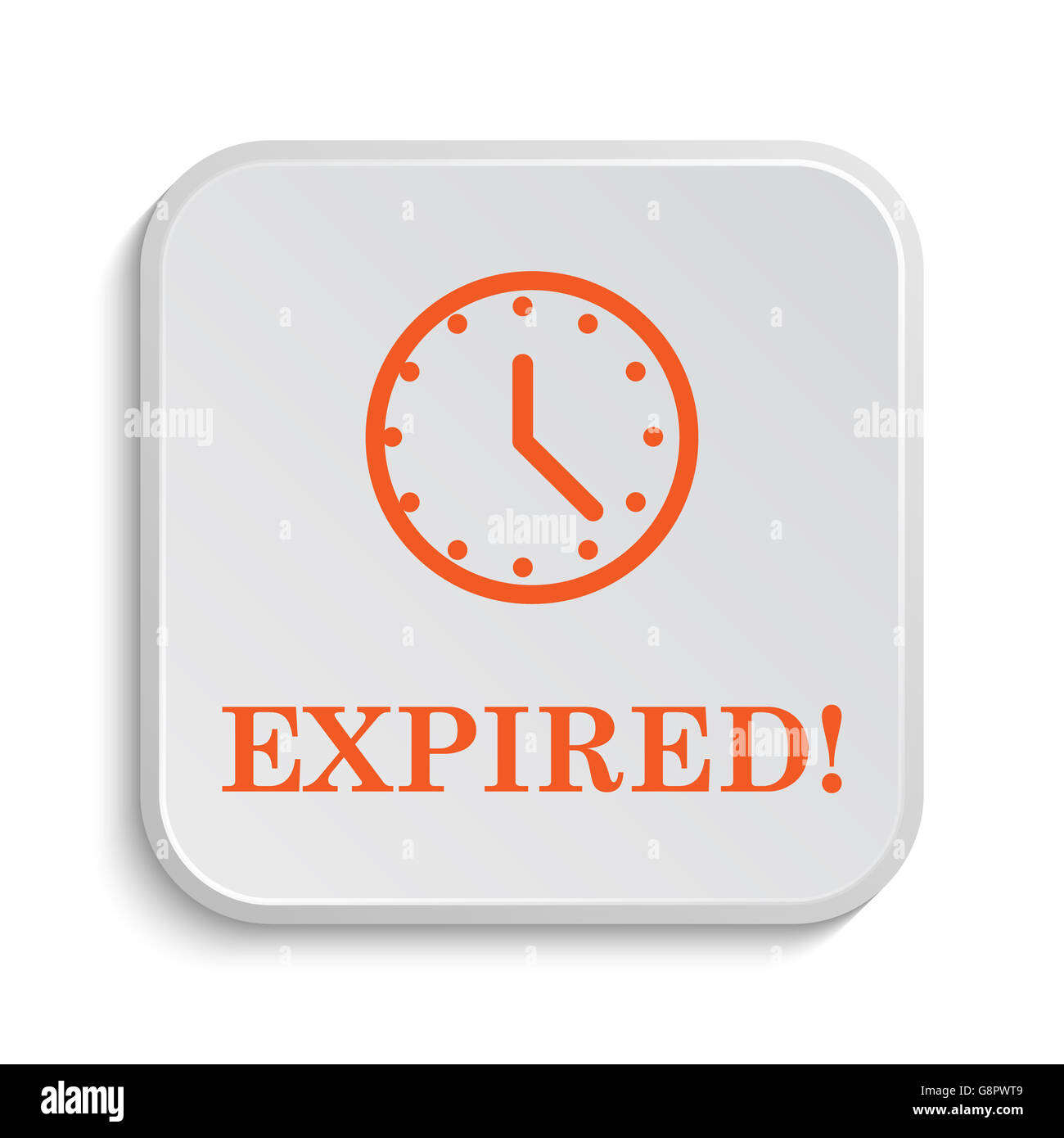 Expired icon. Internet button on white background Stock Photo - Alamy