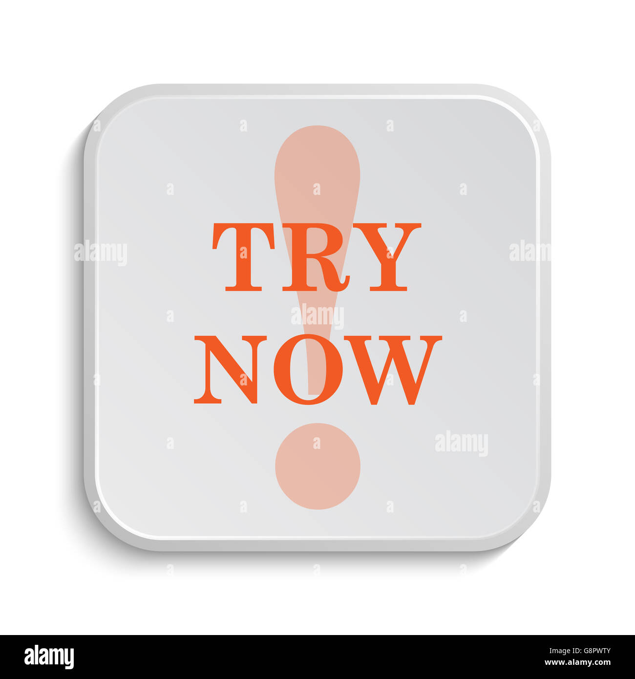 Try now icon. Internet button on white background Stock Photo - Alamy