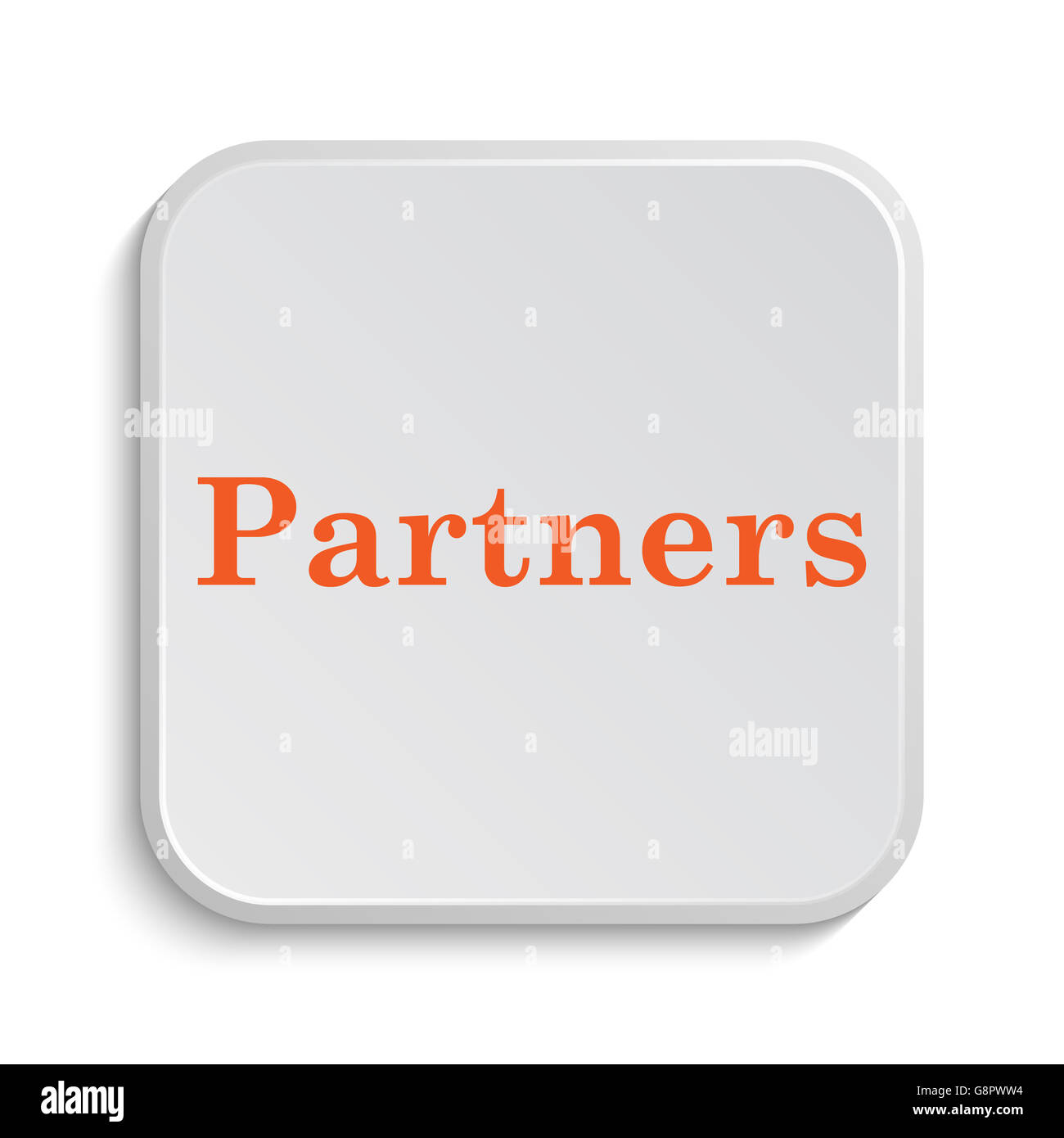 Partners icon. Internet button on white background Stock Photo - Alamy