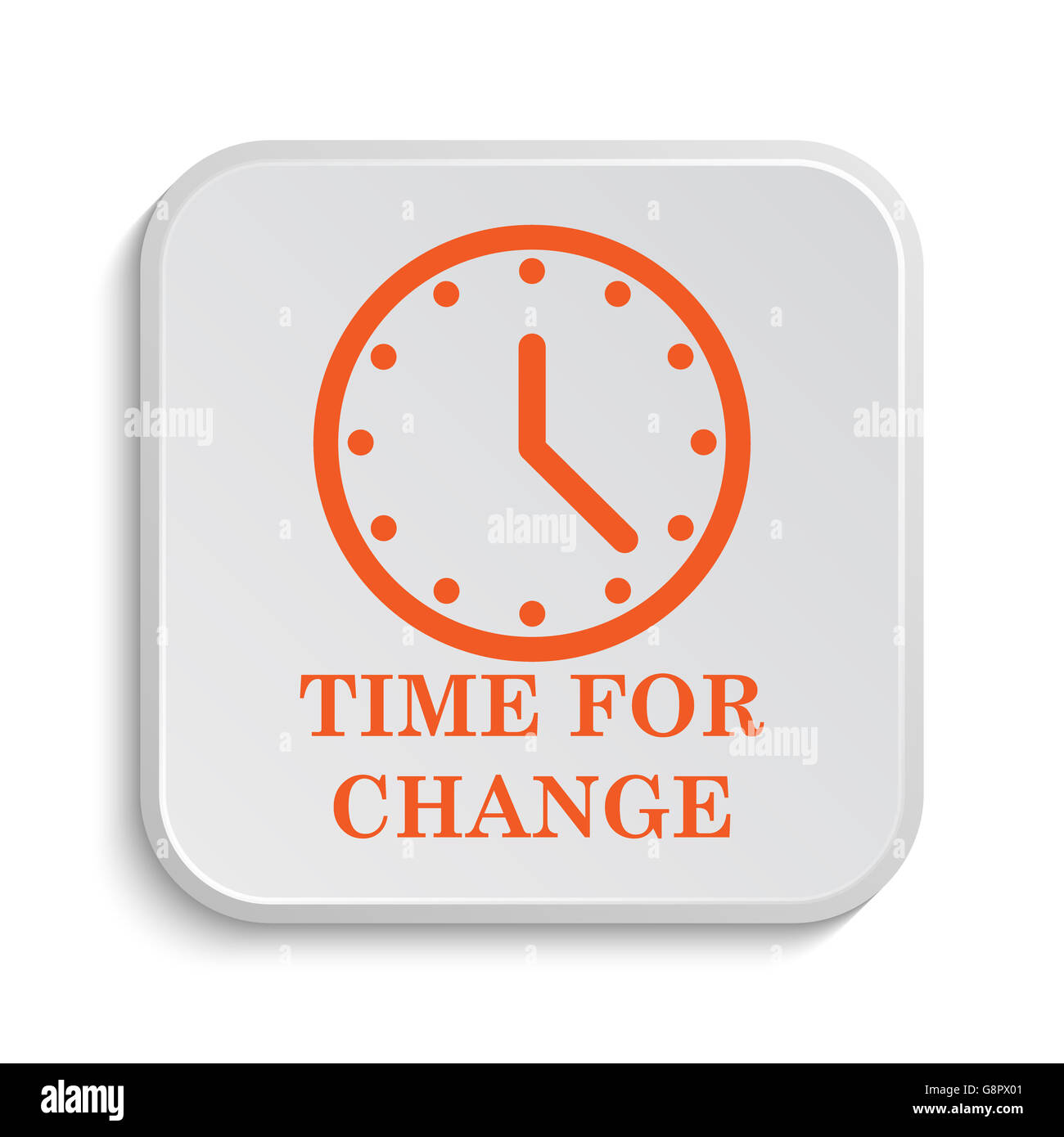 Time for change icon. Internet button on white background Stock Photo ...