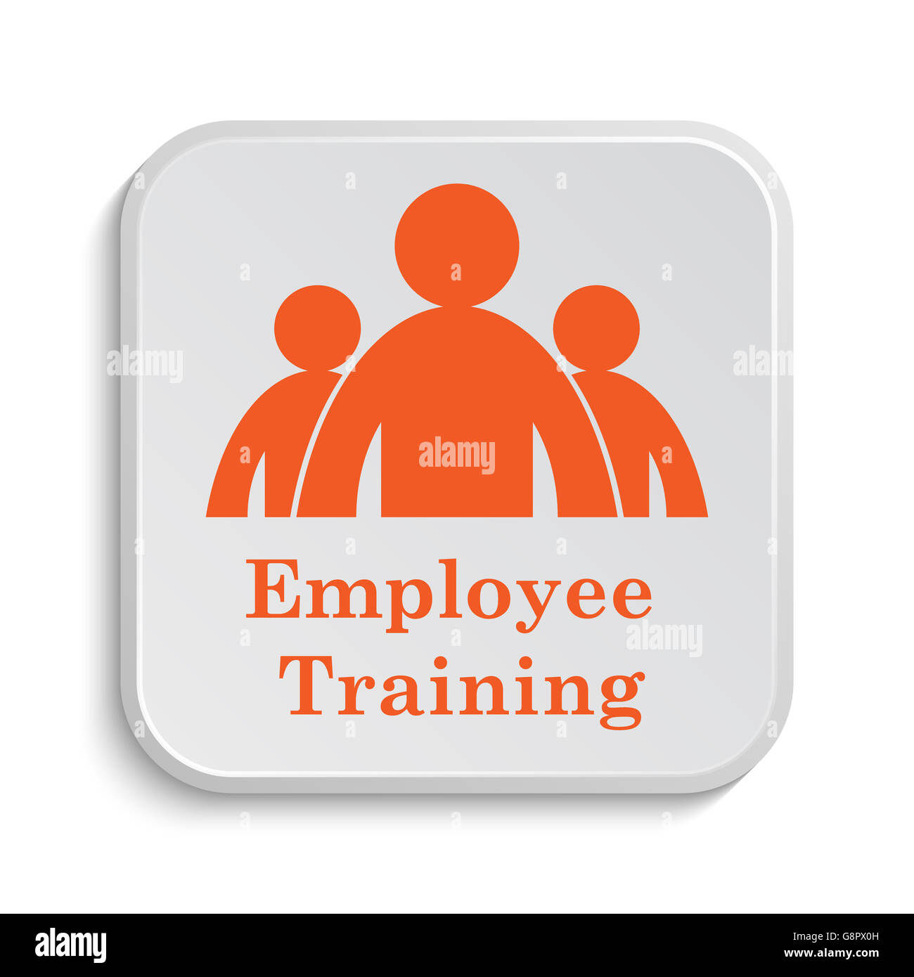Employee training icon. Internet button on white background Stock Photo ...