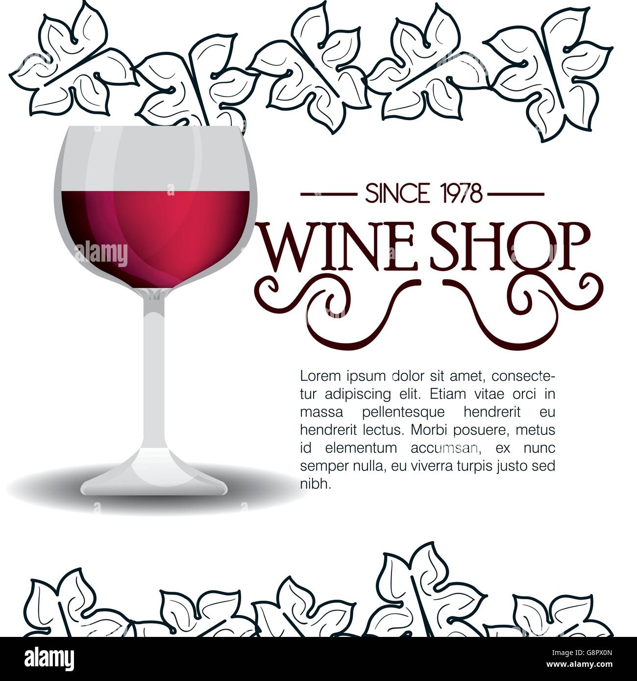 wine shop template isolated icon design Stock Vector Image & Art - Alamy