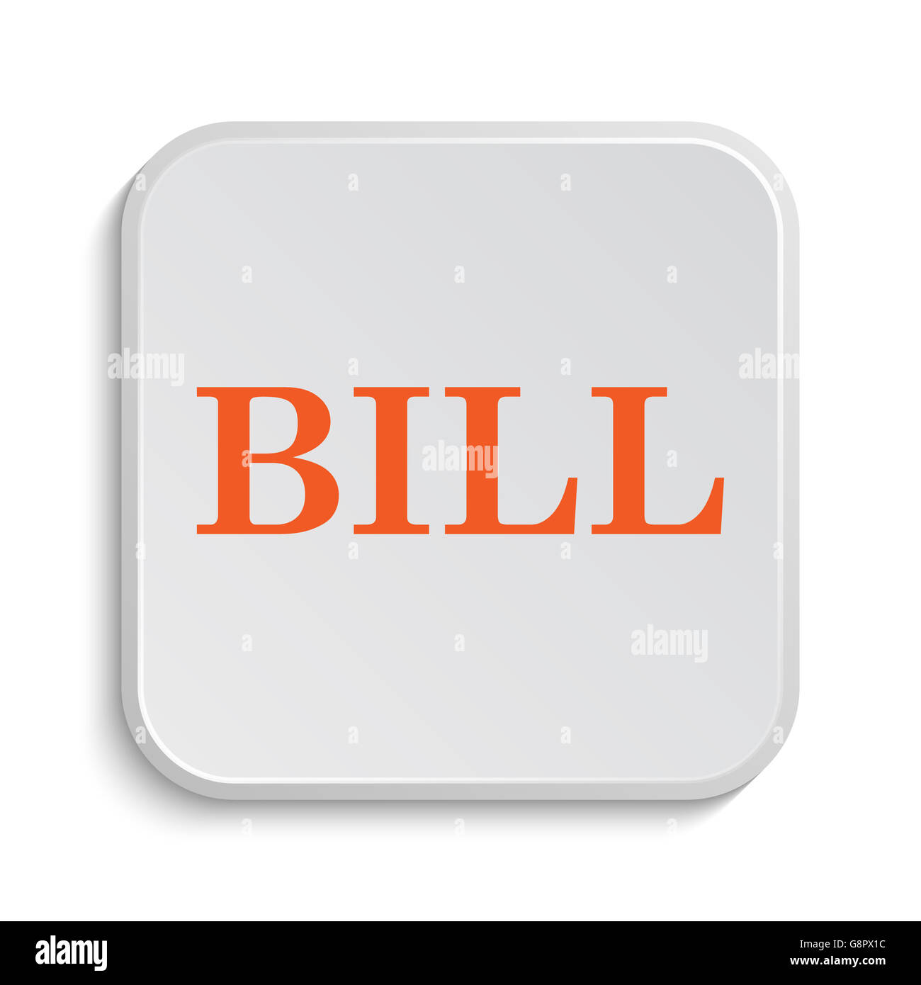 Bill icon. Internet button on white background Stock Photo - Alamy