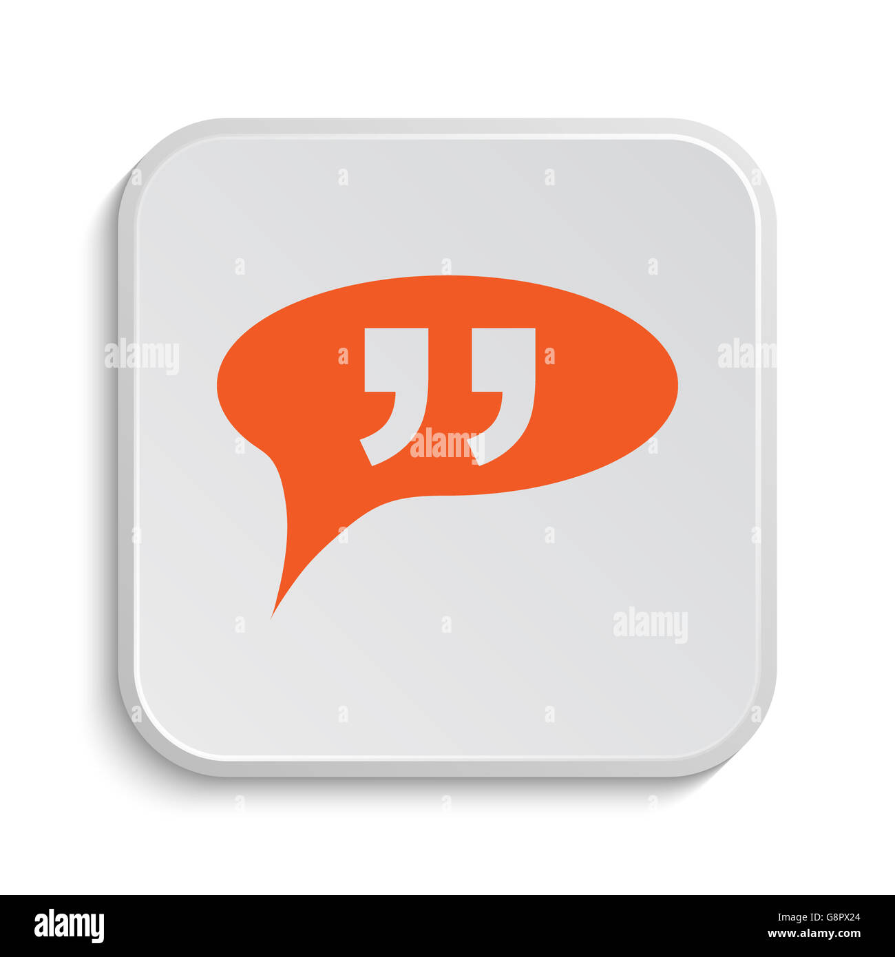 Double quotes icon internet Cut Out Stock Images & Pictures - Alamy