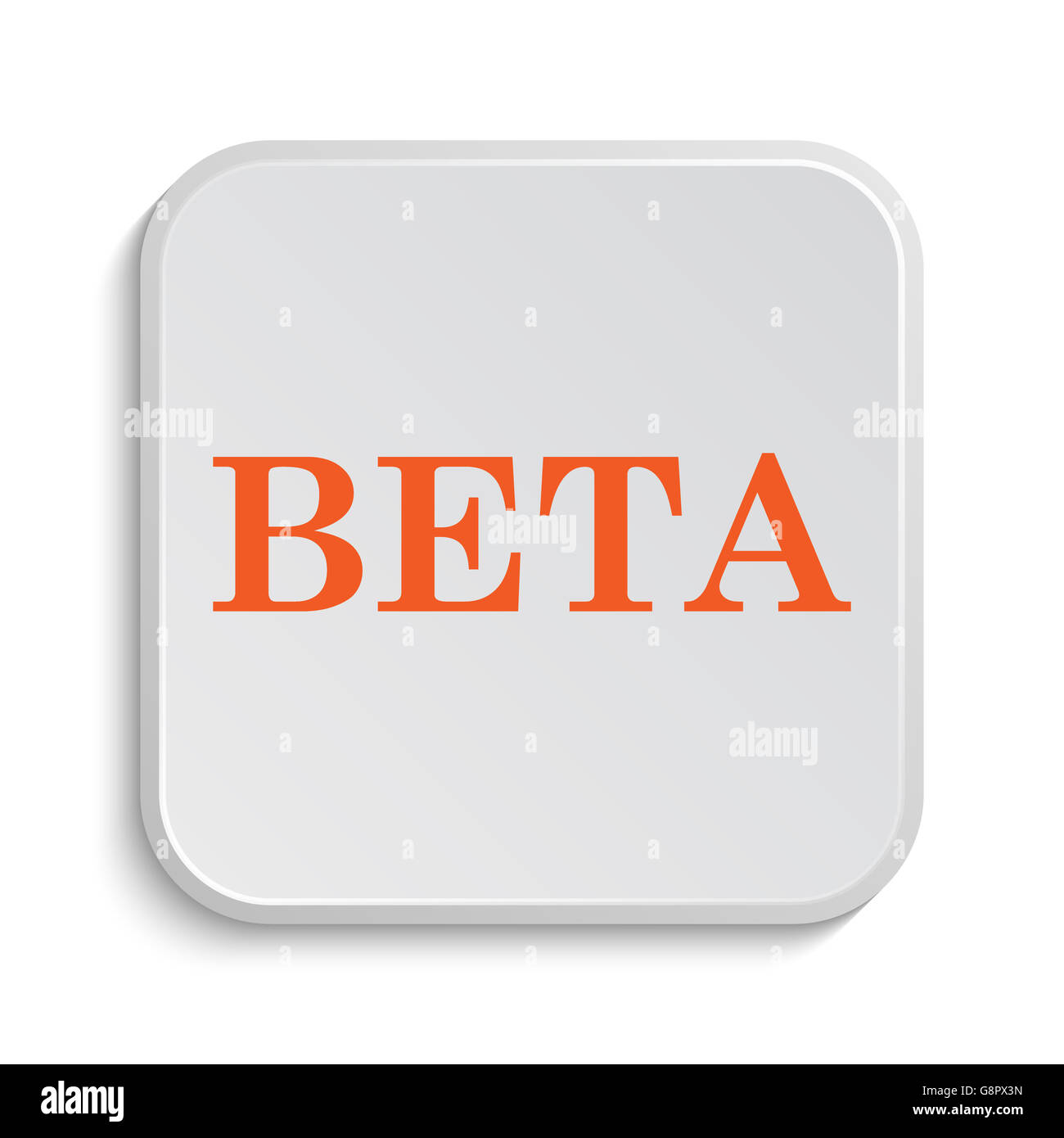 Beta icon. Internet button on white background Stock Photo - Alamy