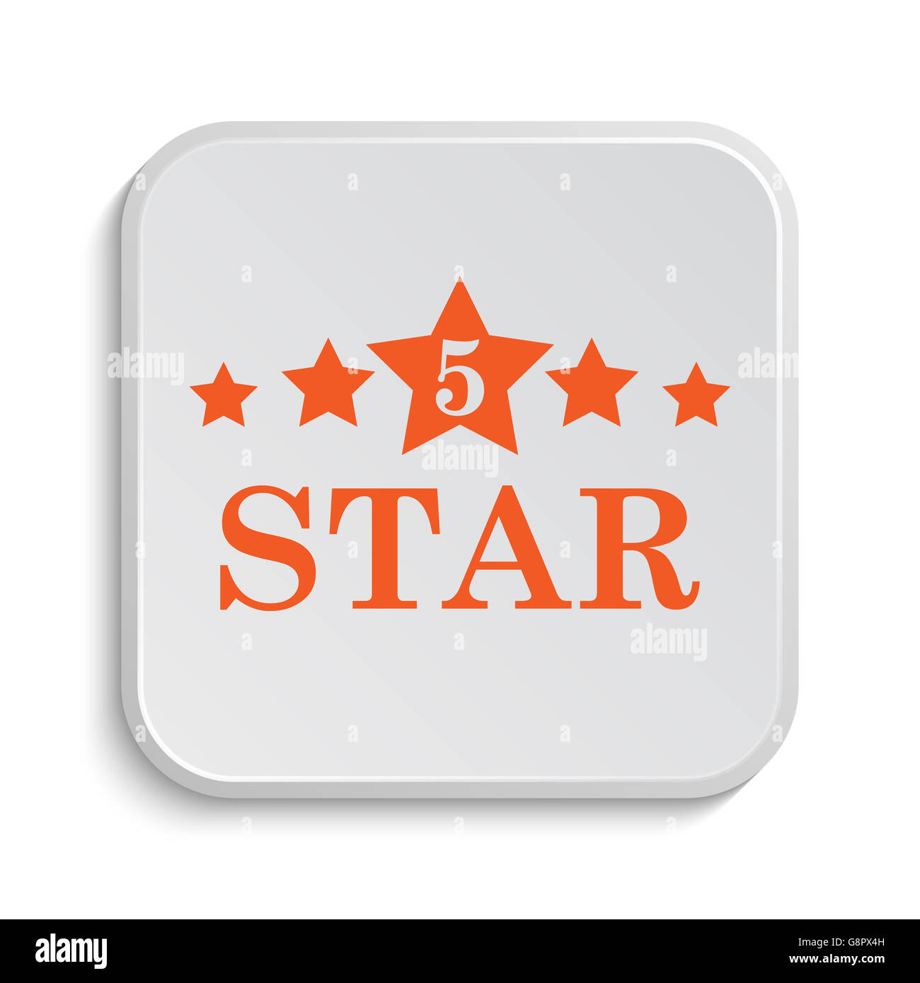 5 star icon. Internet button on white background Stock Photo - Alamy