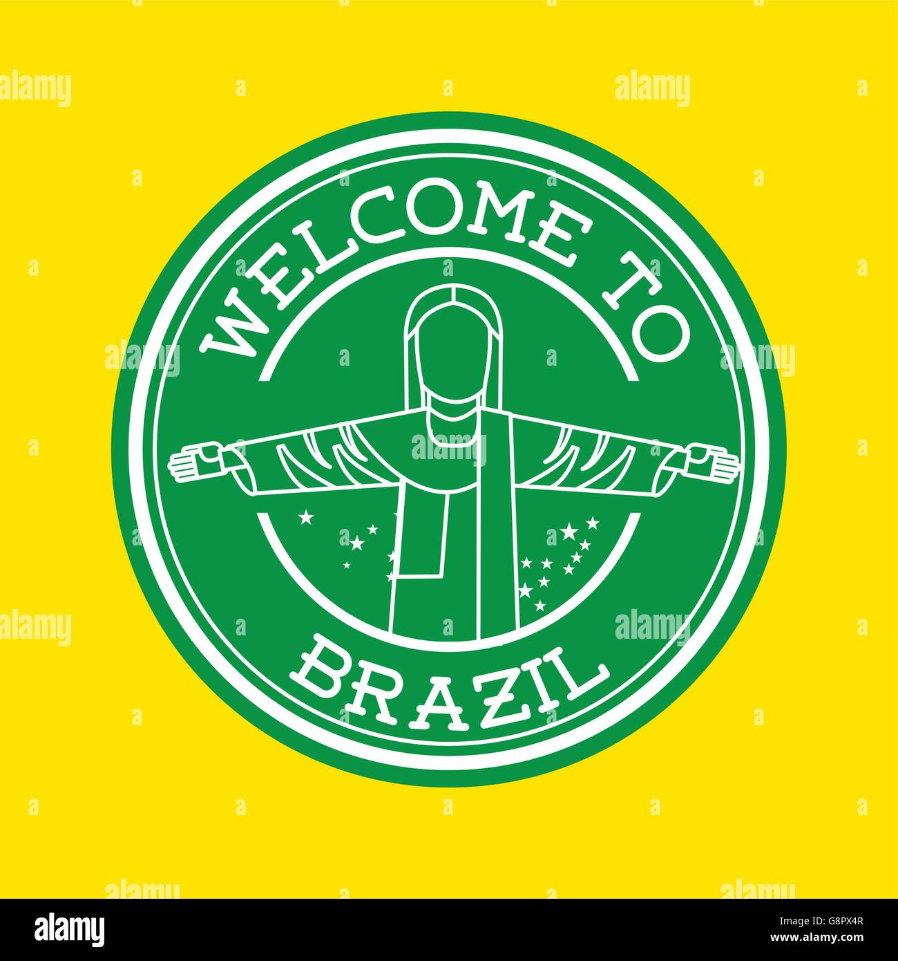 Welcome brazil stamp hi-res stock photography and images - Alamy