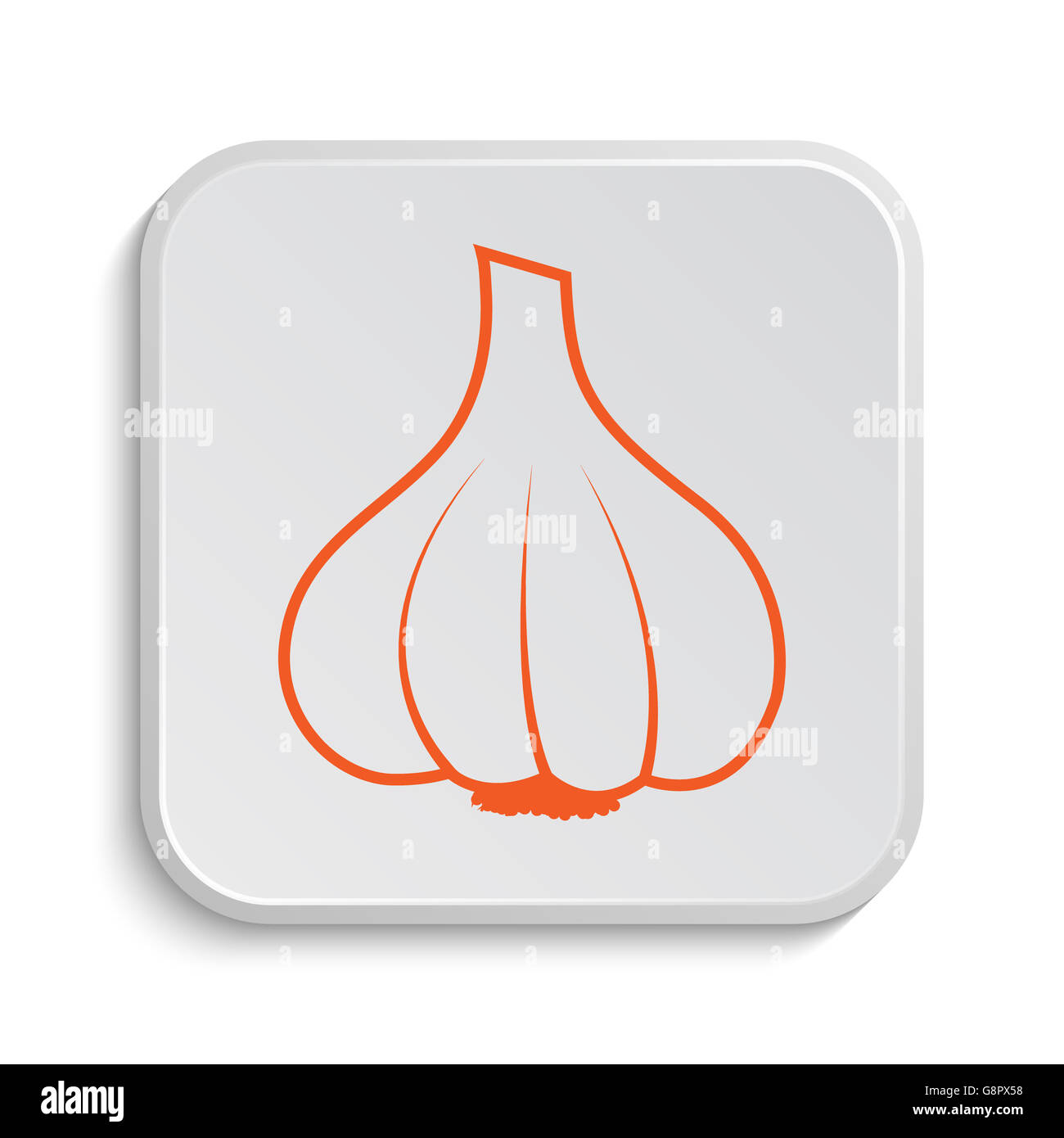 Garlic icon. Internet button on white background Stock Photo - Alamy