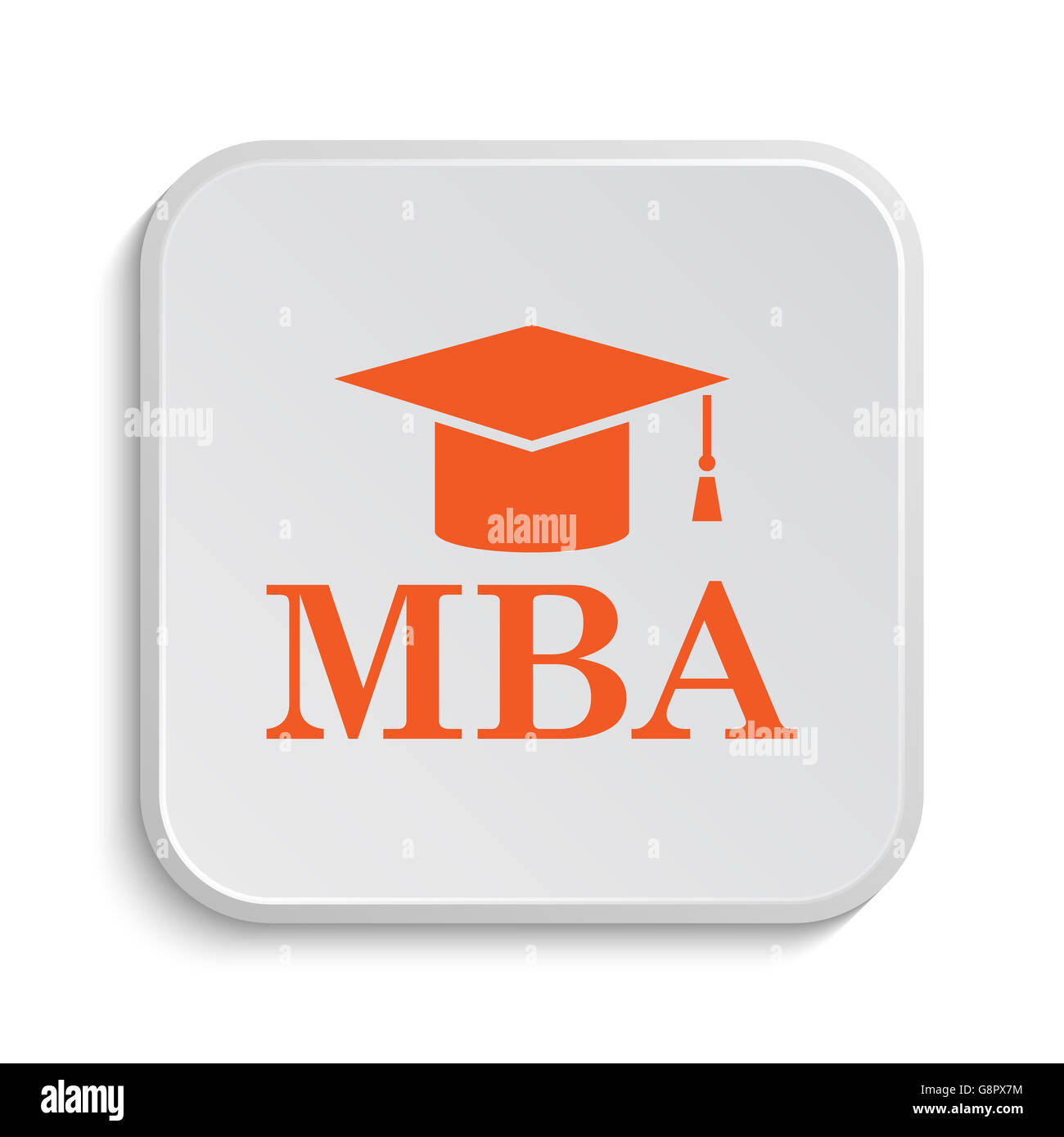 MBA icon. Internet button on white background Stock Photo - Alamy
