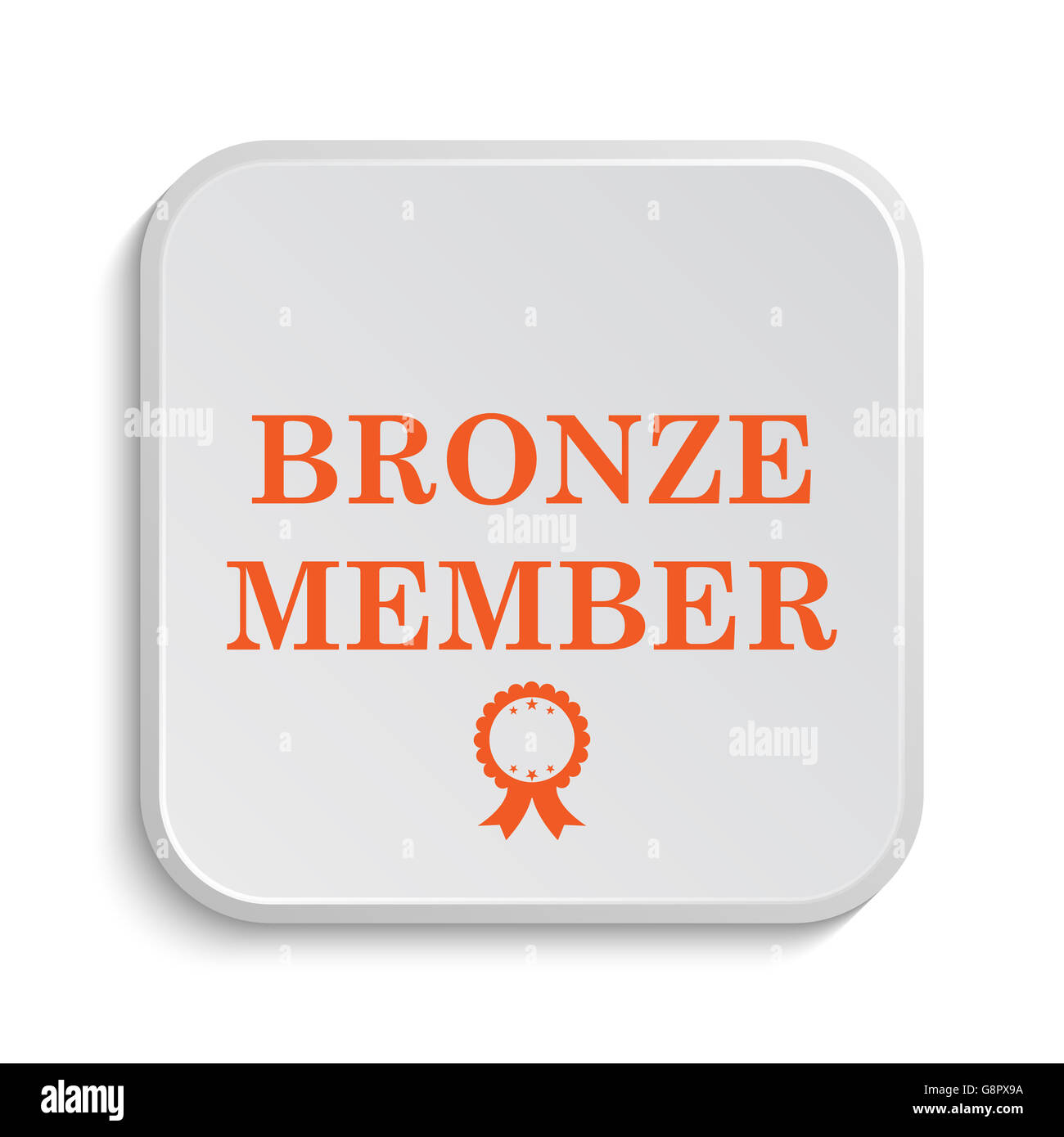 Bronze member icon. Internet button on white background Stock Photo - Alamy