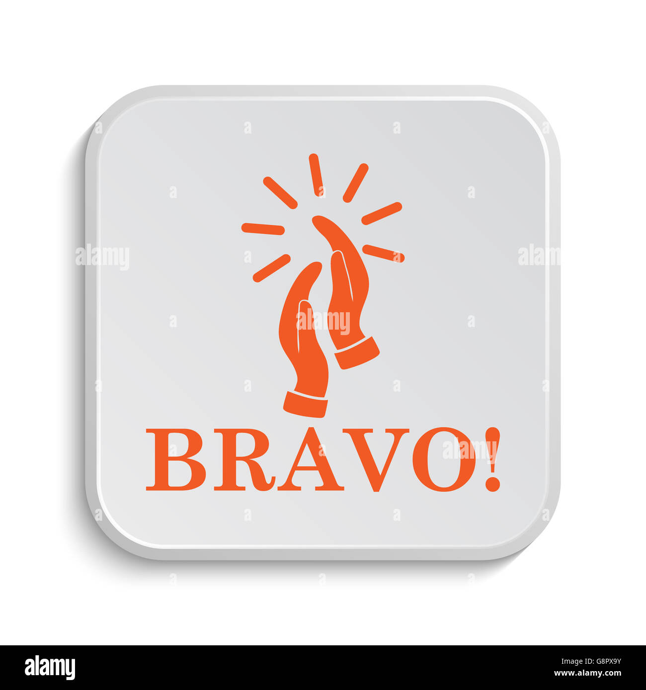 Bravo icon. Internet button on white background Stock Photo - Alamy