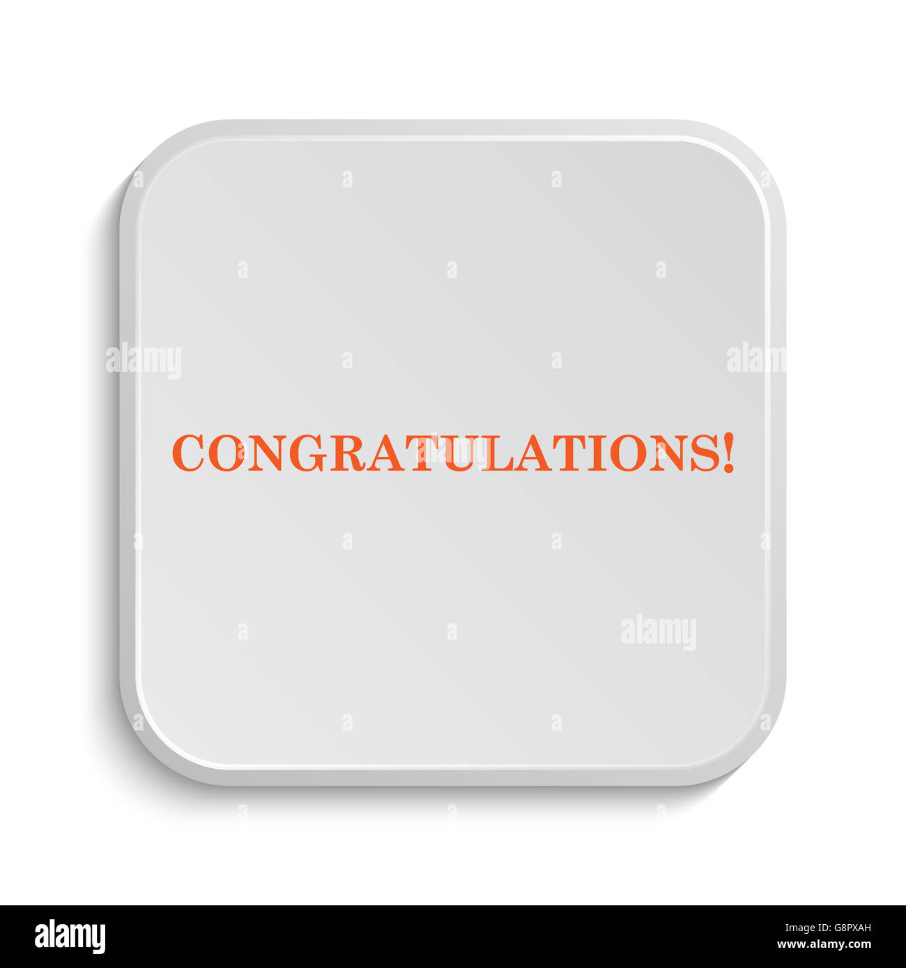 Congratulations icon. Internet button on white background Stock Photo ...