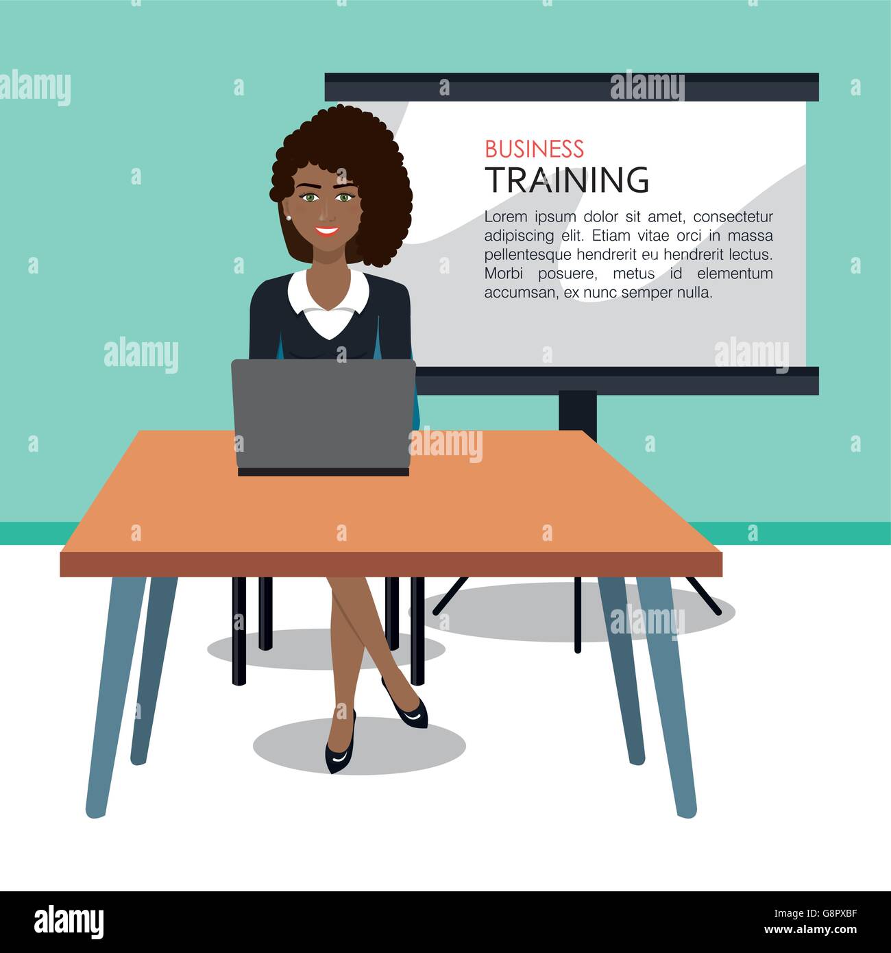 Paper board training isolated Stock Vector Images - Alamy