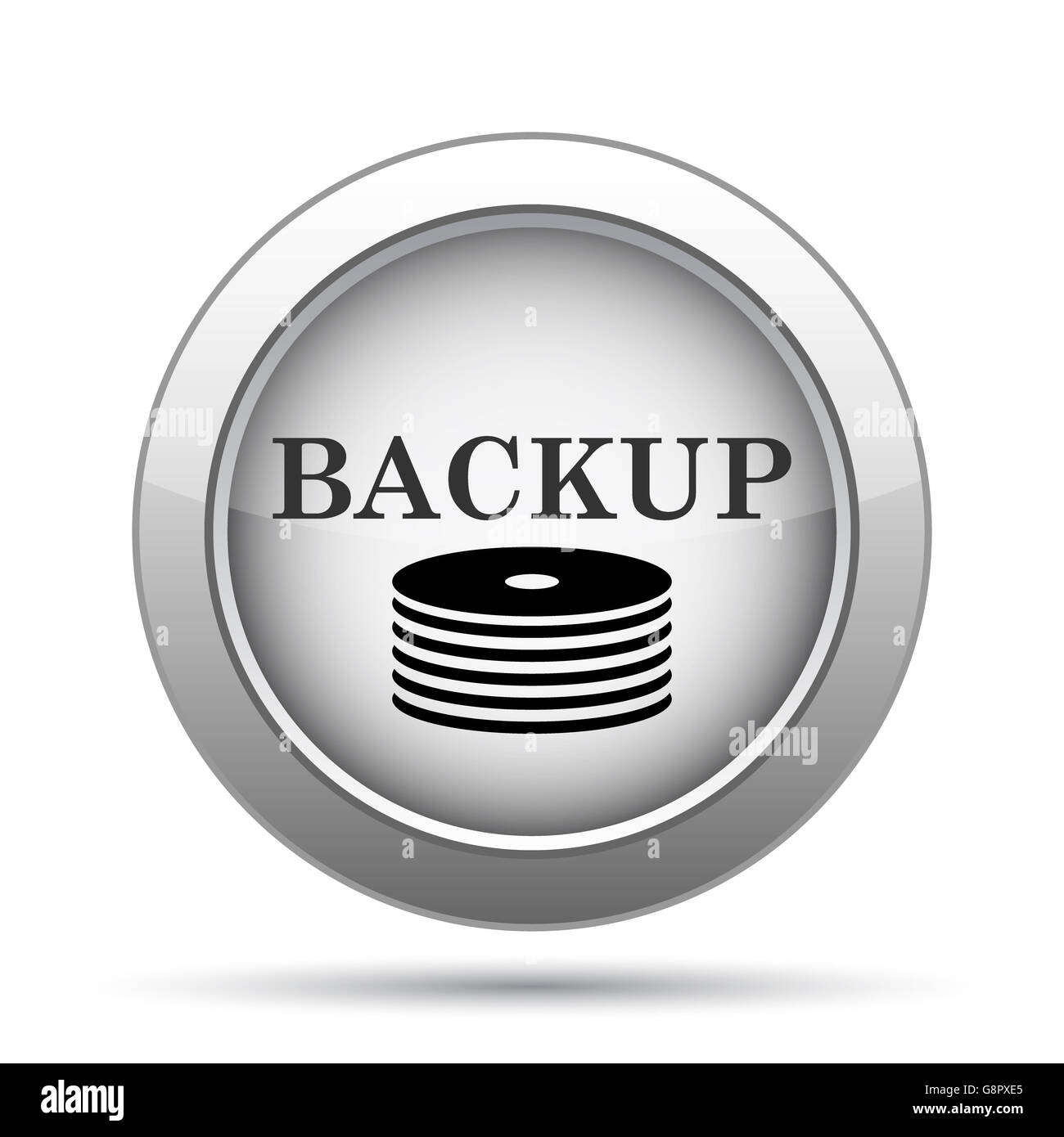 Back-up icon. Internet button on white background Stock Photo - Alamy