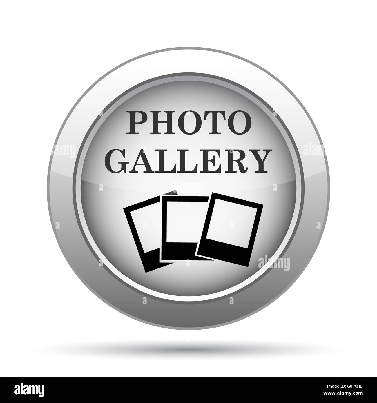Photo gallery icon. Internet button on white background Stock Photo - Alamy